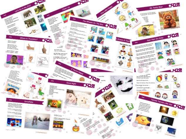 Super Simple Songs Cards | English With Kids